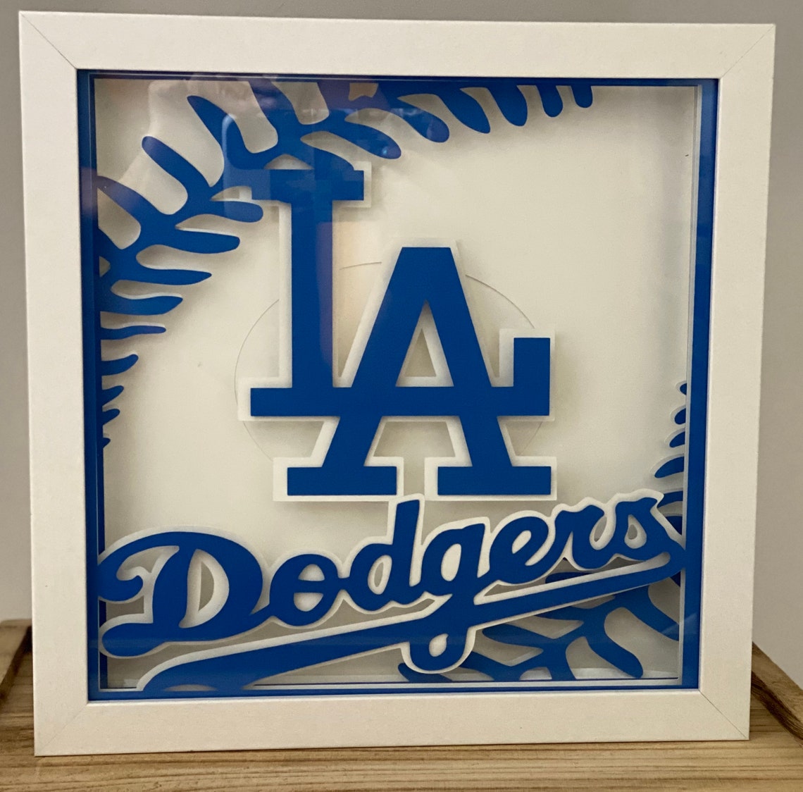 LA Dodgers Inspired Lighted Shadow Box - Etsy