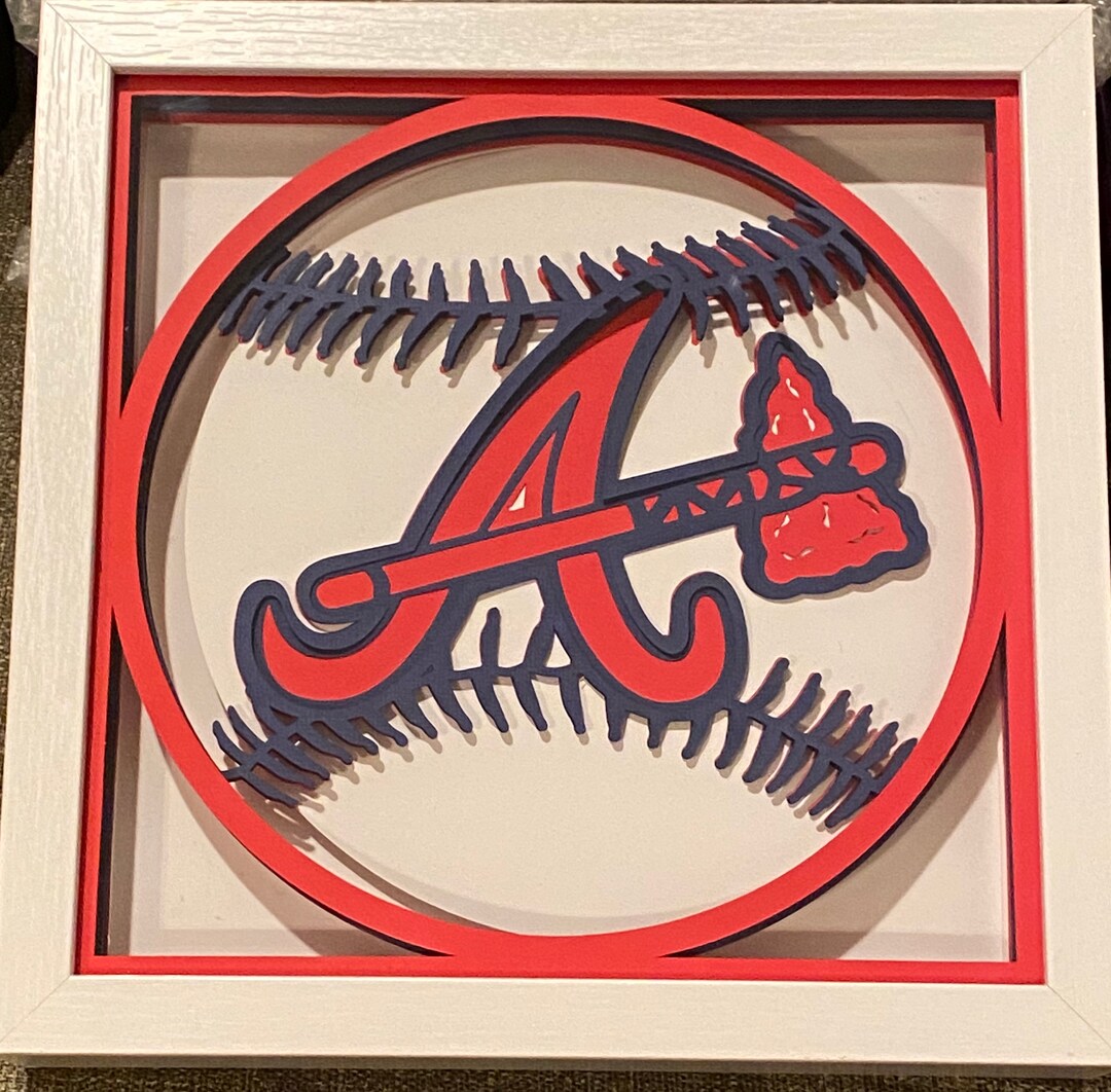 Atlanta Braves Inspired Lighted Shadow Box - Etsy