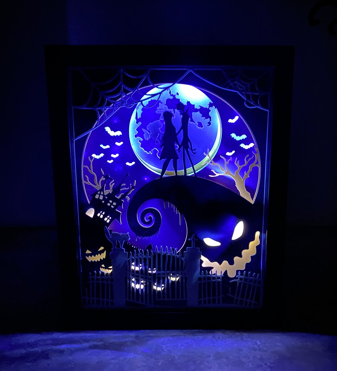 Nightmare Before Xmas Boogey Man Inspired 3D Lighted Shadow Box - Etsy