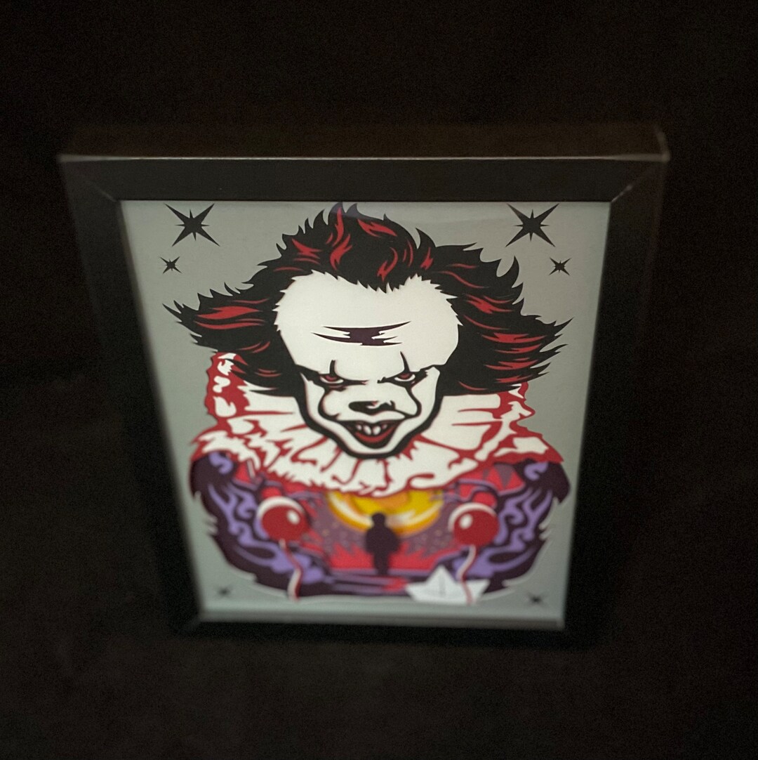 Pennywise Inspired 3D Lighted Shadow Box - Etsy