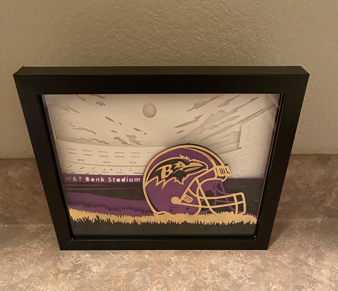 Baltimore Ravens Inspired 3D Shadow Box - Etsy