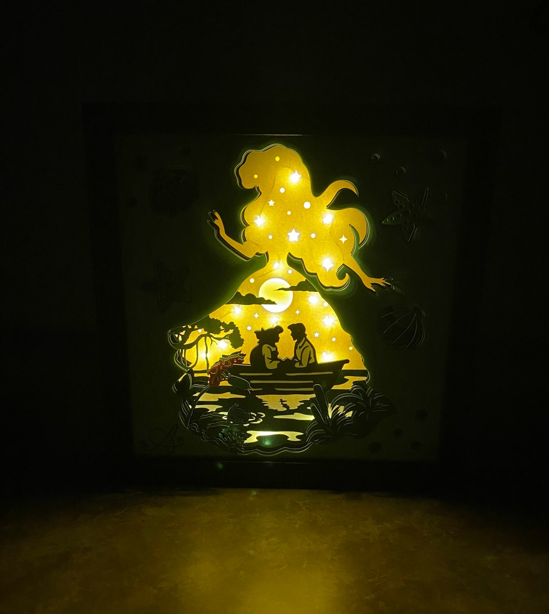 Princess, Ariel, Little Mermaid 3D Lighted Box - Etsy