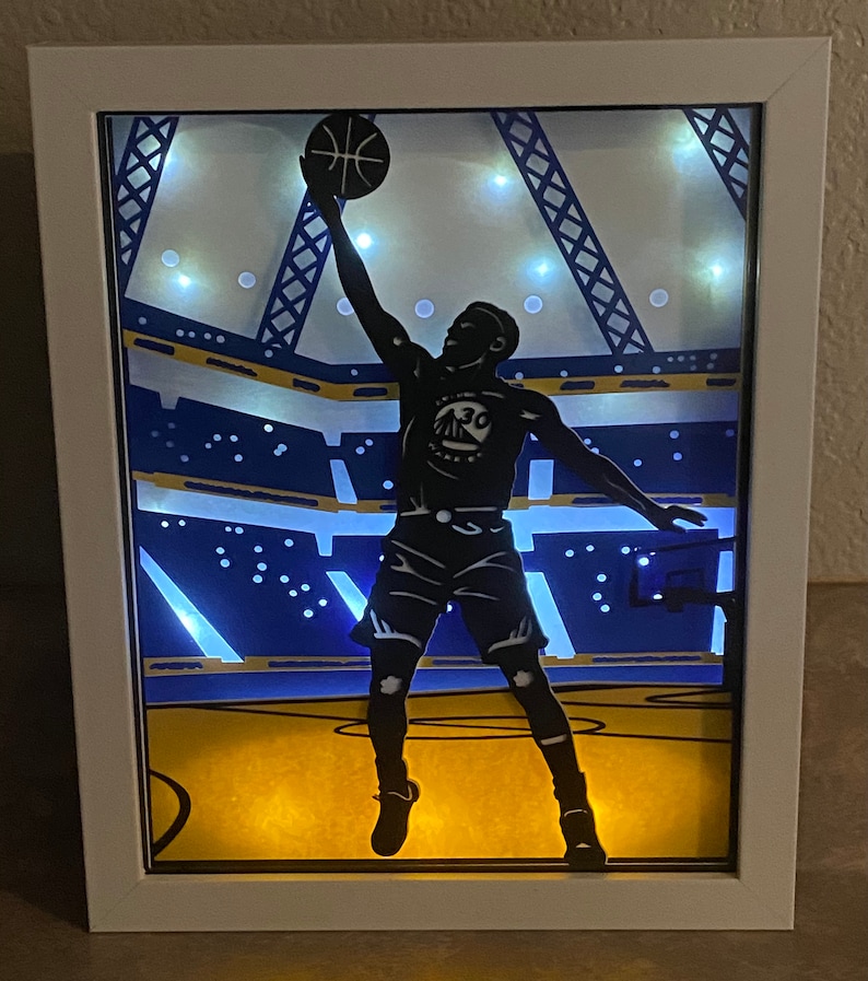 Stephen Curry Inspired Lighted Shadow Box - Etsy