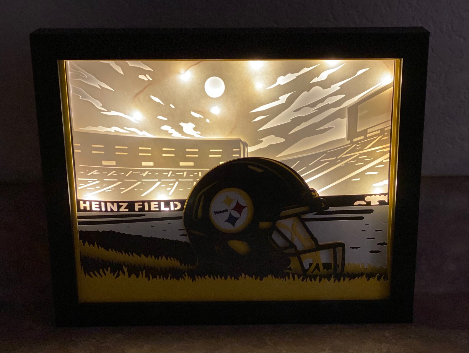 Pittsburgh Steelers Inspired 3D Lighted Shadow Box - Etsy