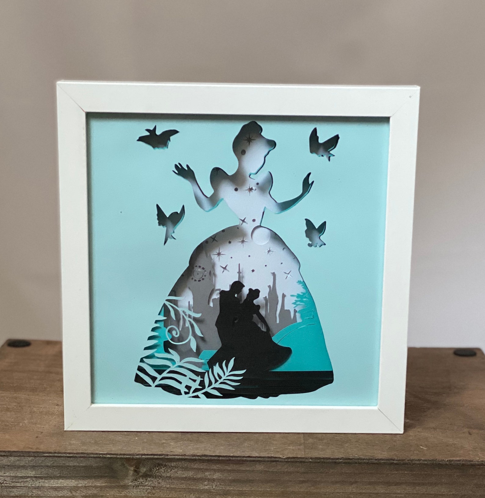 Cinderella Inspired Lighted Shadow Box - Etsy