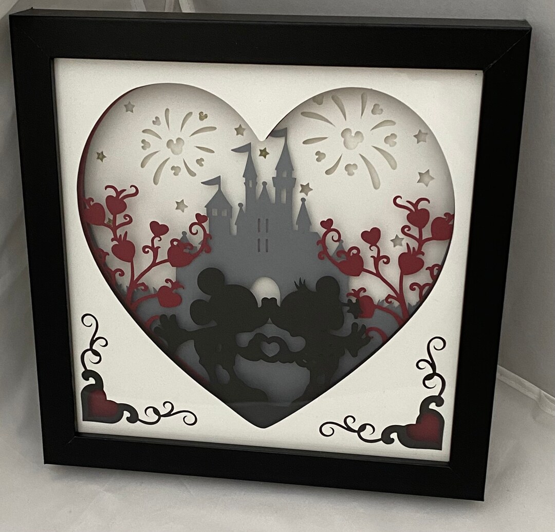 Mickey and Minnie Lighted Box - Etsy