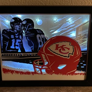 Kansas City Chiefs Inspired Lighted Shadowbox - Etsy