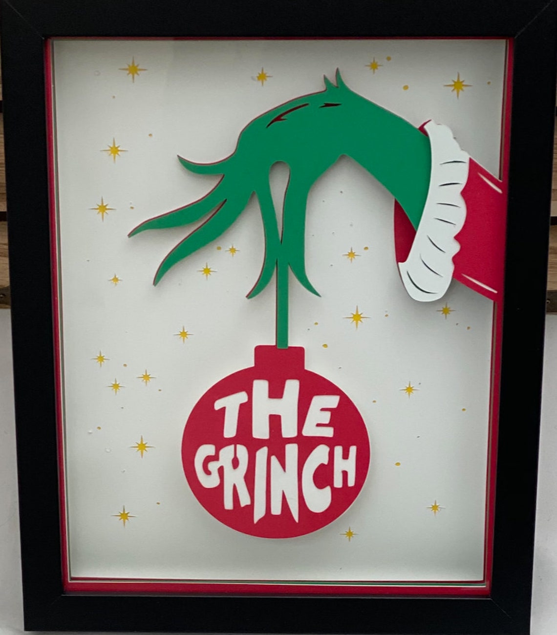 The Grinch Inspired Lighted 3D Shadow Box | Etsy