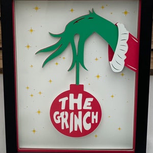 The Grinch Inspired Lighted 3D Shadow Box - Etsy