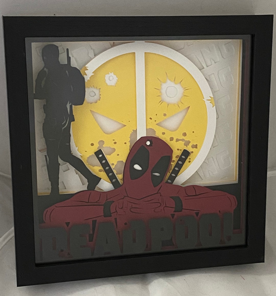 Deadpool Inspired 3d Lighted Shadow Box - Etsy