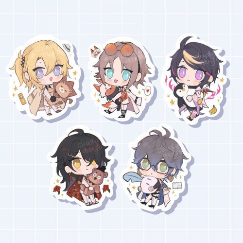 Nijisanji EN Luxiem Chibi Sticker Sheet Diy Acrylic Charms - Etsy
