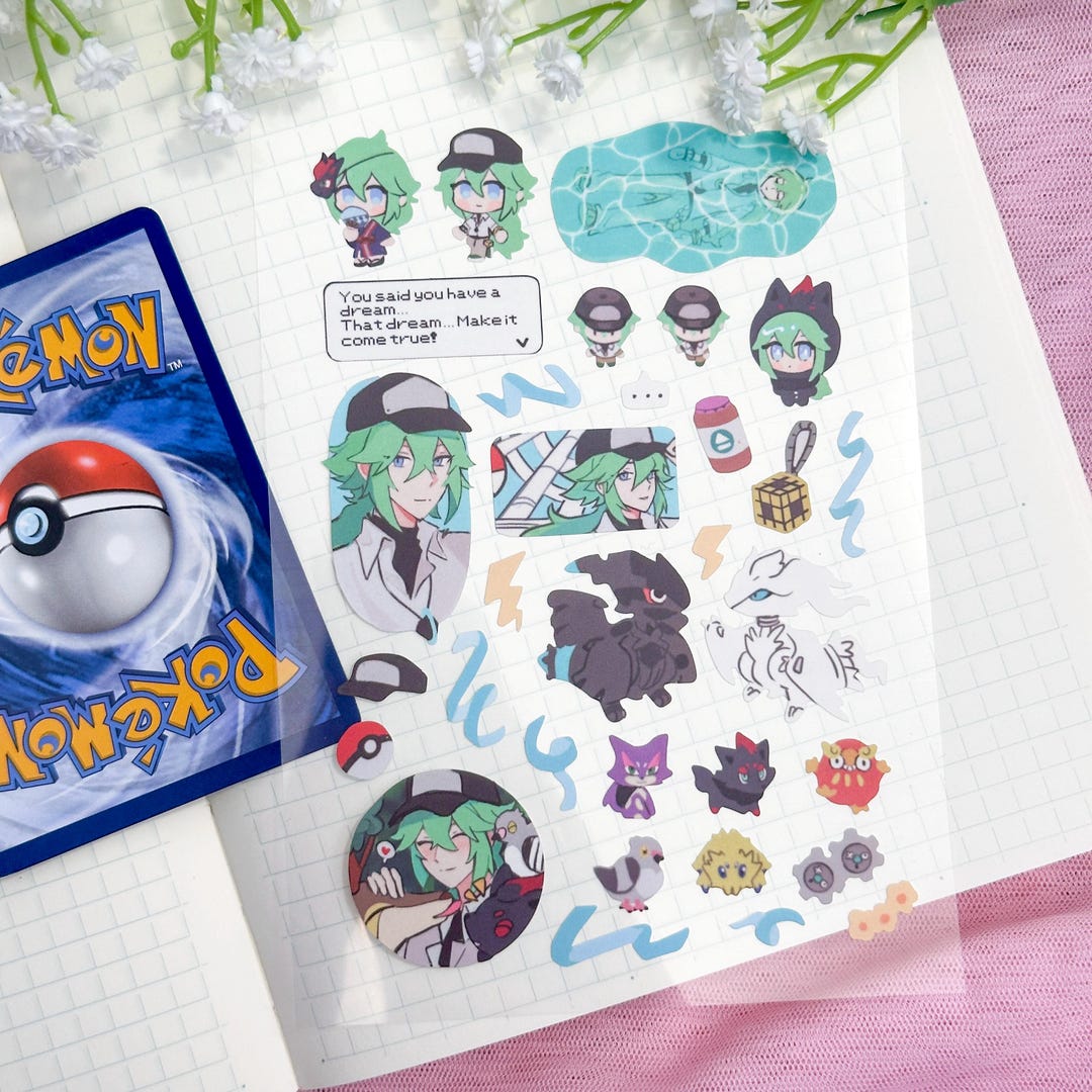 PREORDER Pokemon | N Sticker Sheet - Etsy