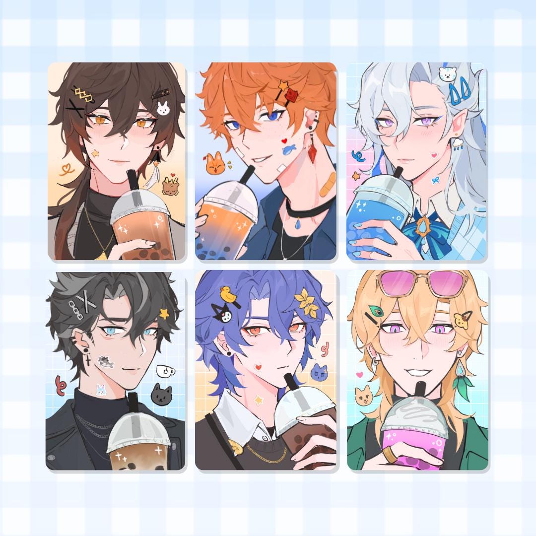 Genshin & HSR Bubble Tea Photocards - Etsy