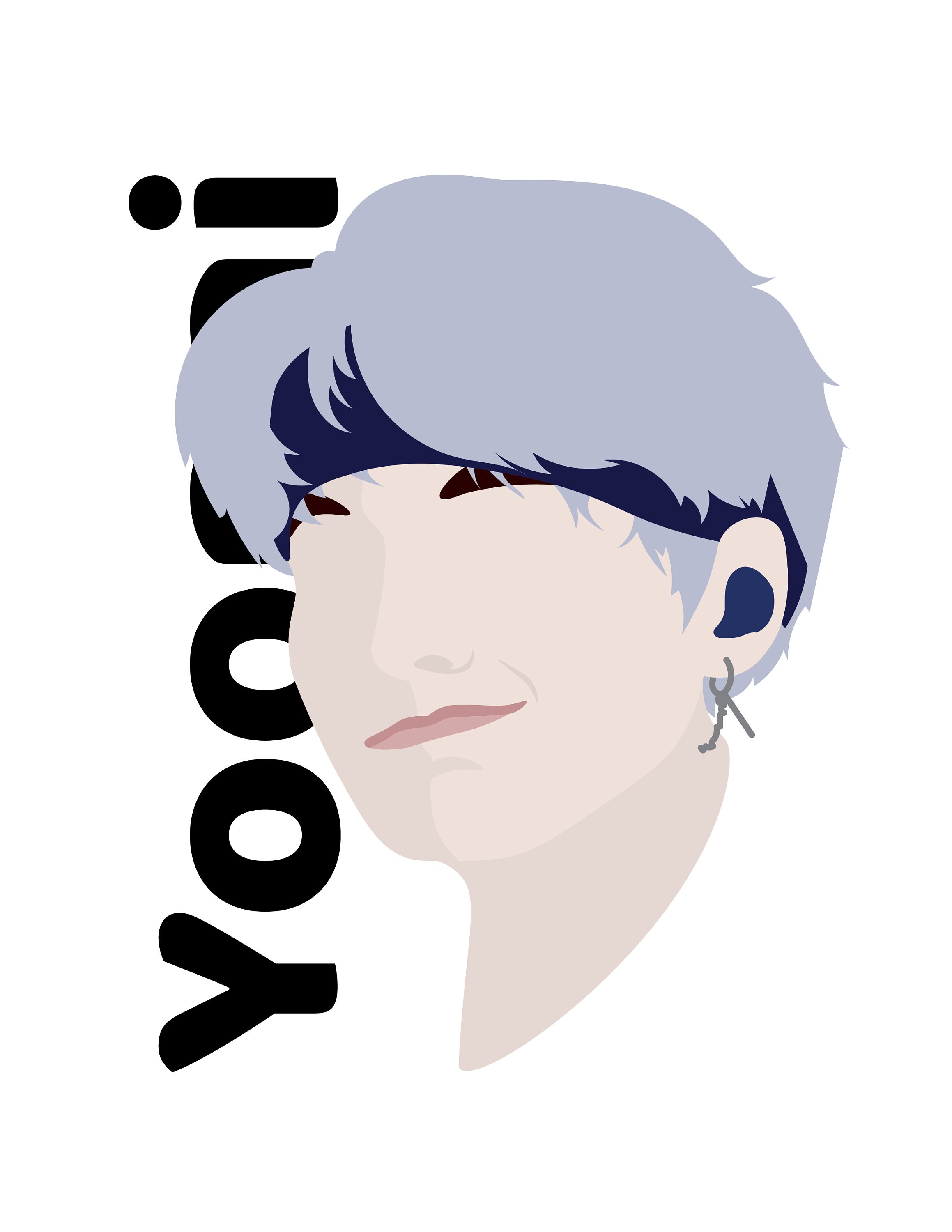 Minimalist BTS Portrait Designs - Full Package - Etsy