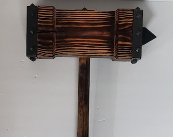 Wooden Two Handed Battle Hammer - Etsy