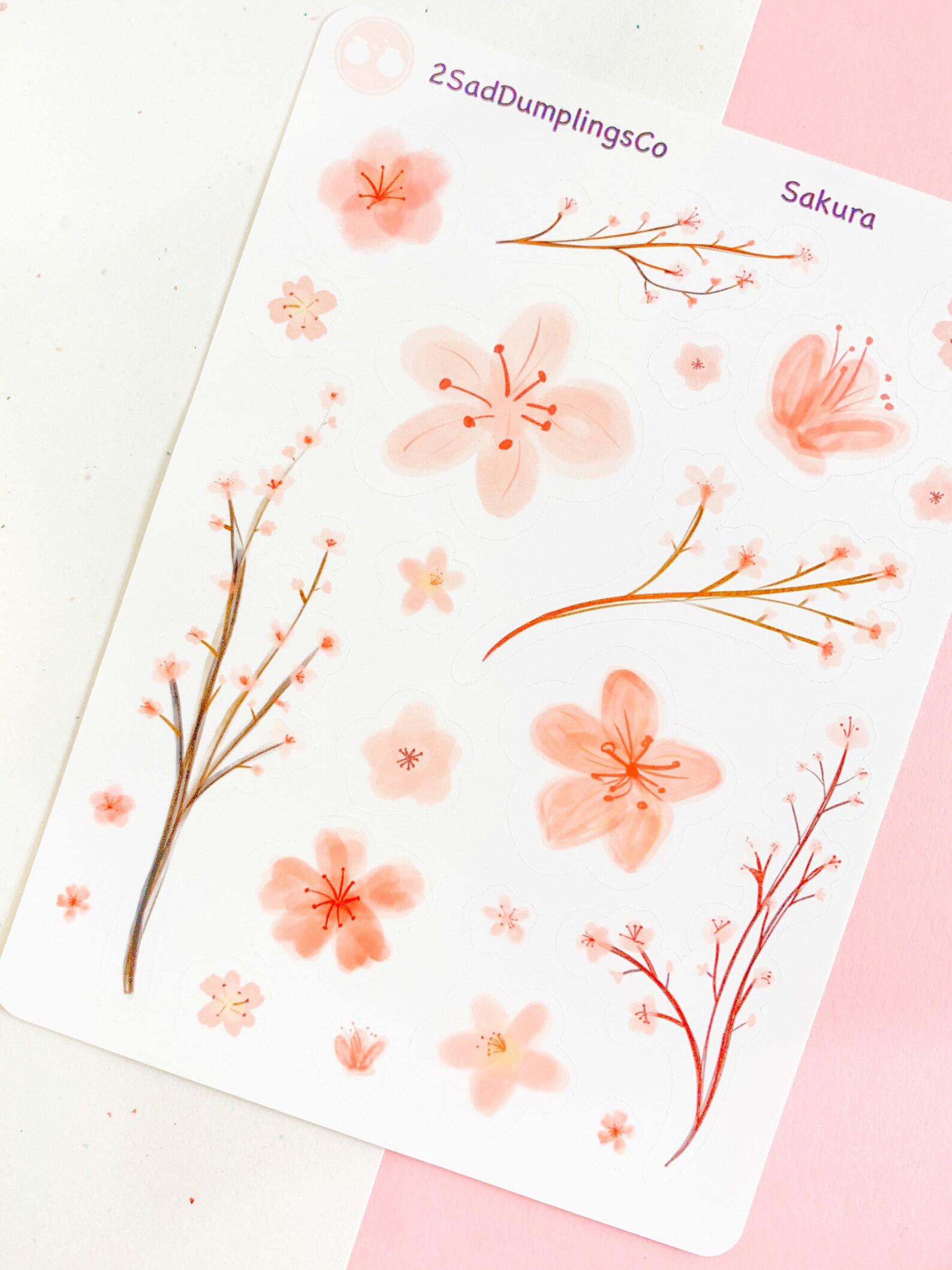 Sakura Stickers / Japanese Cherry Blossom / Watercolor Flower Sticker ...