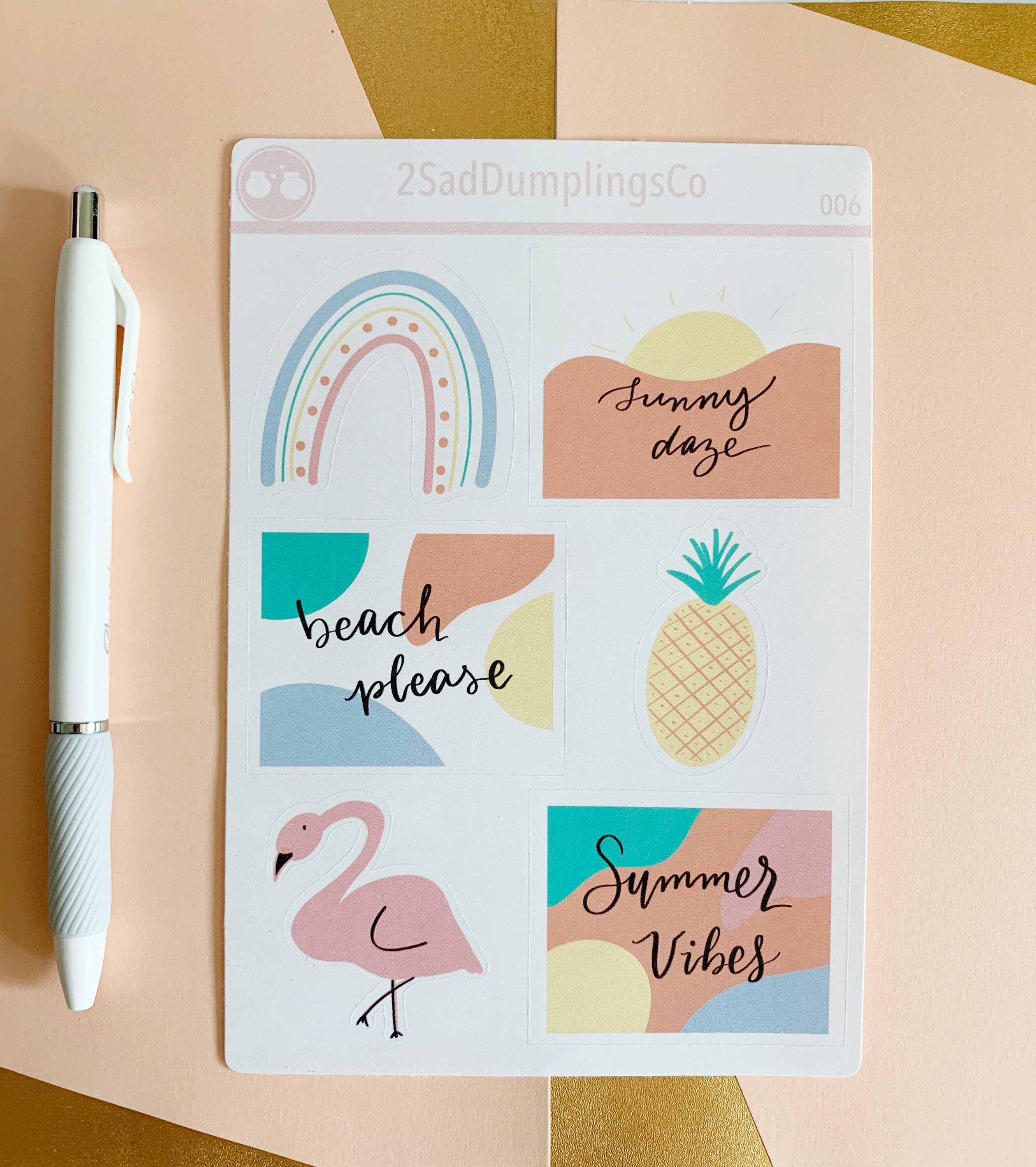 Summer Stickers beach stickers positive stickers vacation | Etsy