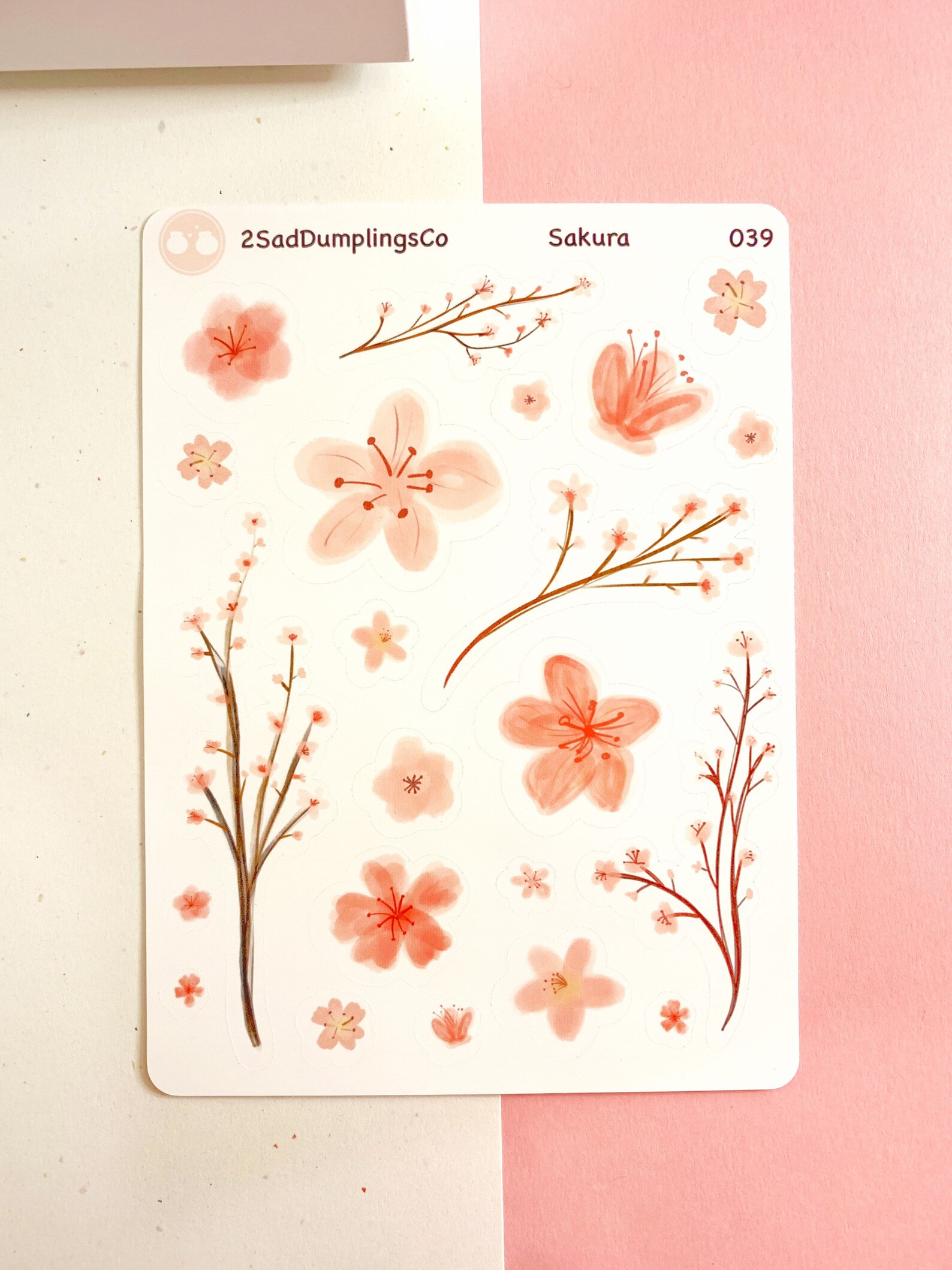 Sakura Stickers / Japanese Cherry Blossom / Watercolor Flower Sticker ...