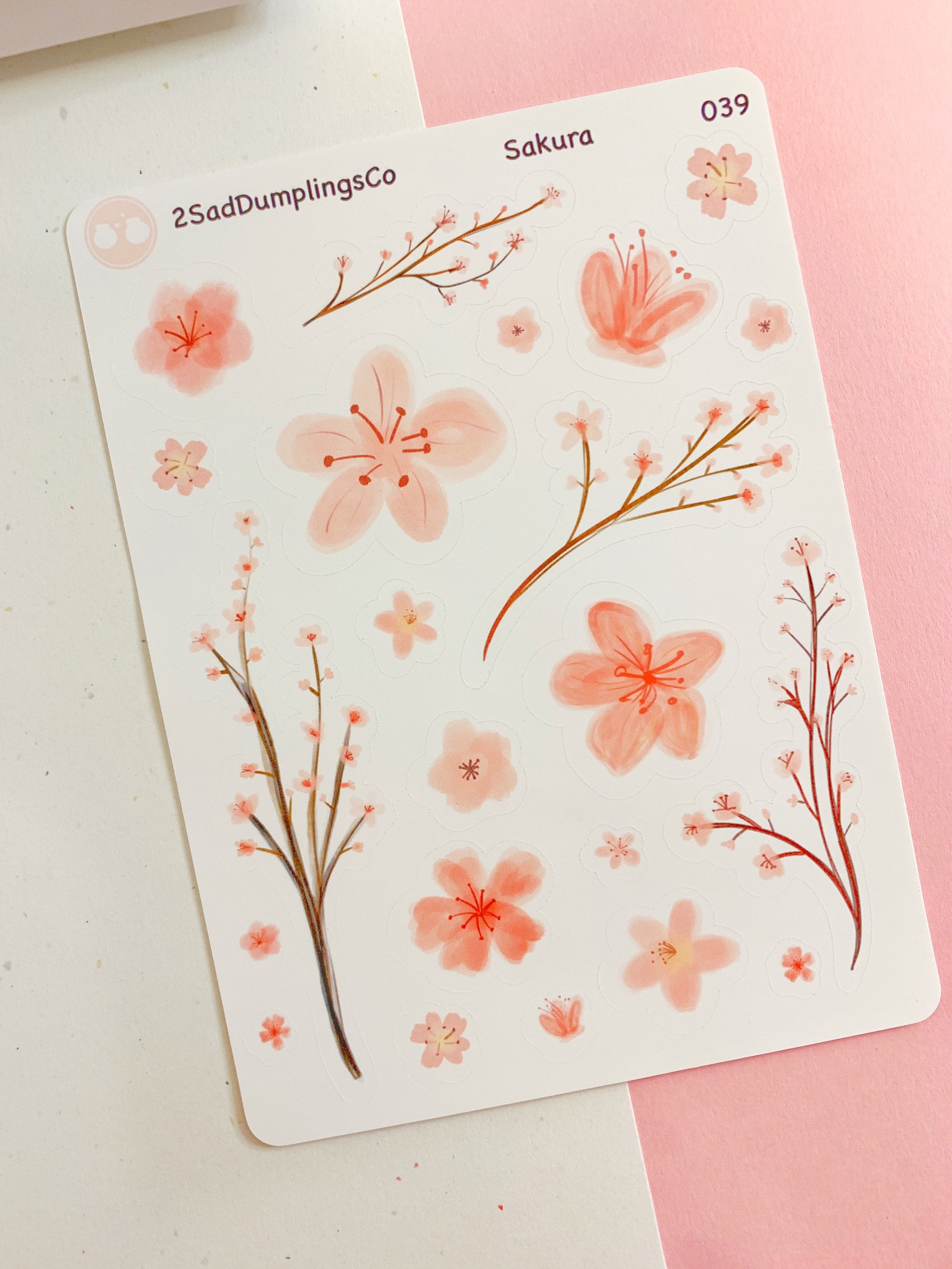 Sakura Stickers / Japanese Cherry Blossom / Watercolor Flower Sticker ...