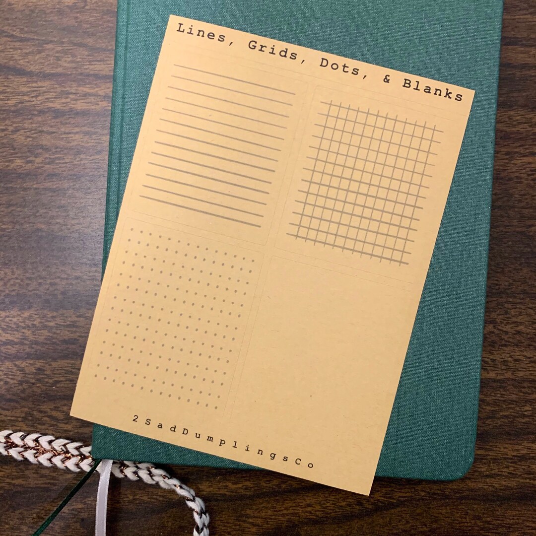 Kraft Bullet Journal Stickers / Lines / Grid Paper / Dotted Paper ...