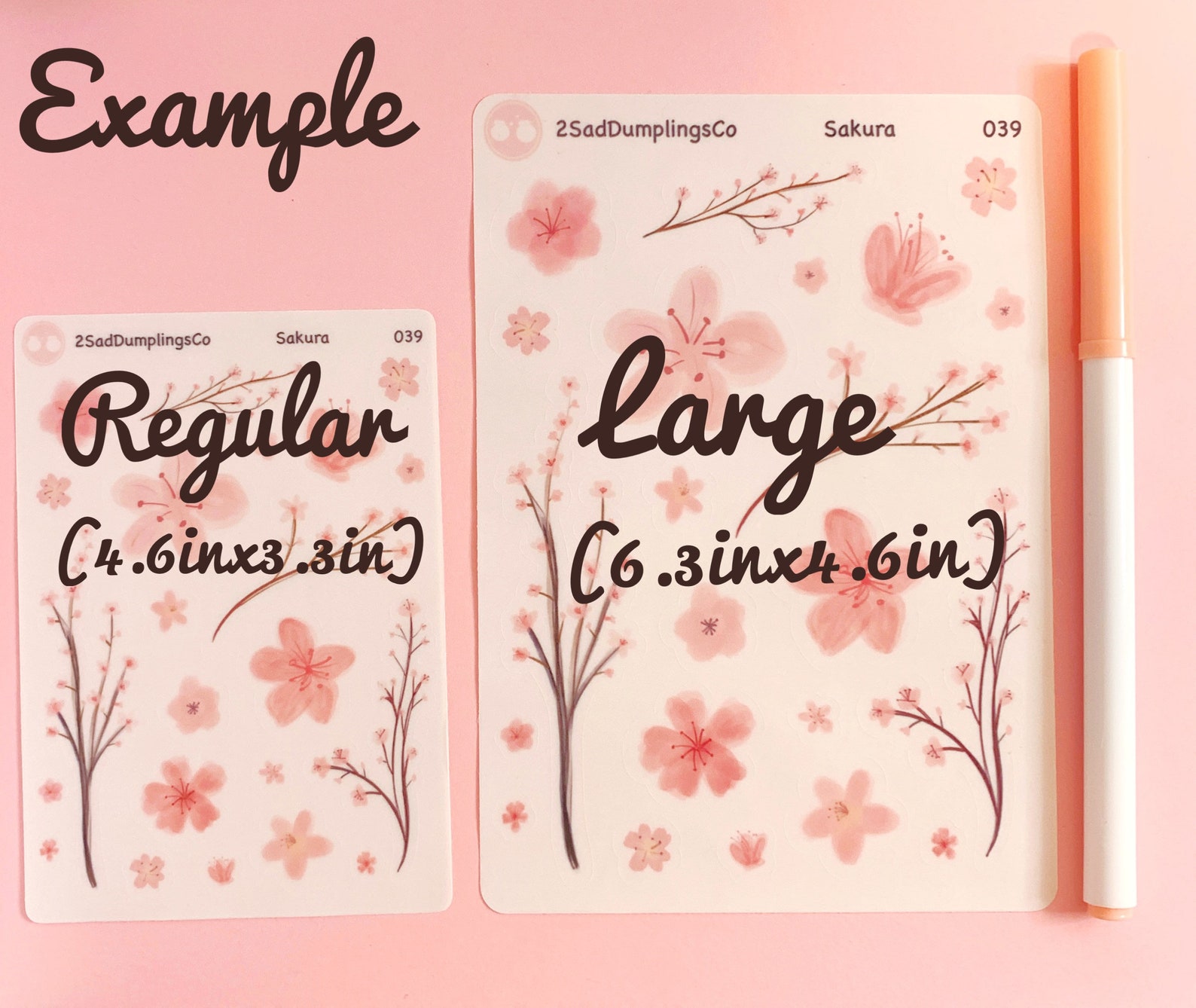 Sakura Stickers / Japanese Cherry Blossom / Watercolor Flower Sticker ...