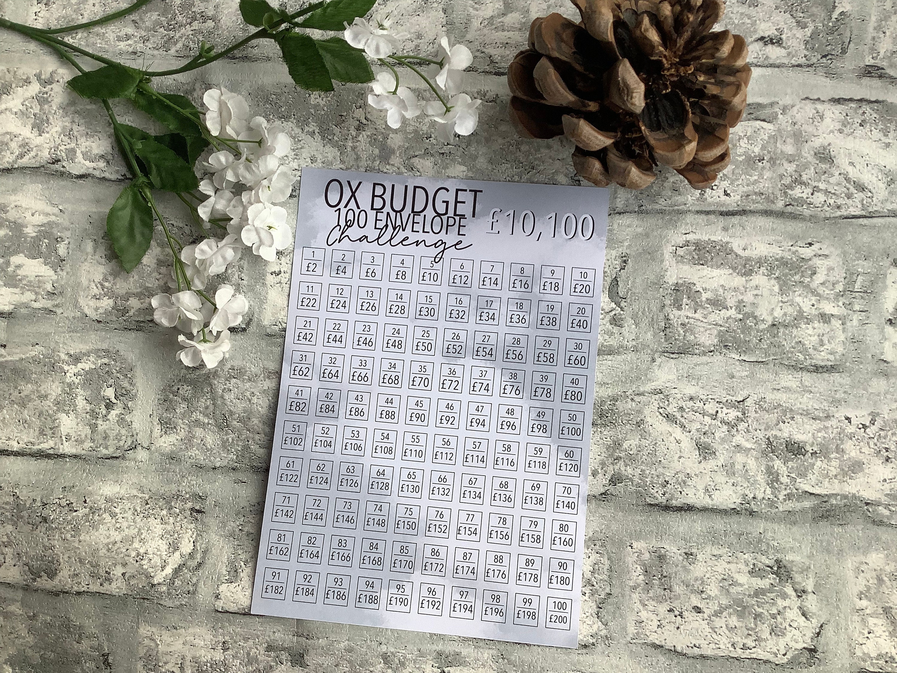 Over 10K Cash Savings Challenge Tracker Money Cash - Etsy