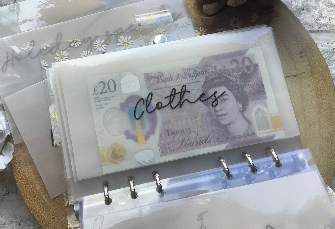 Script Font Simplistic A6 Vellum Cash Transparent Wallets, Cash ...