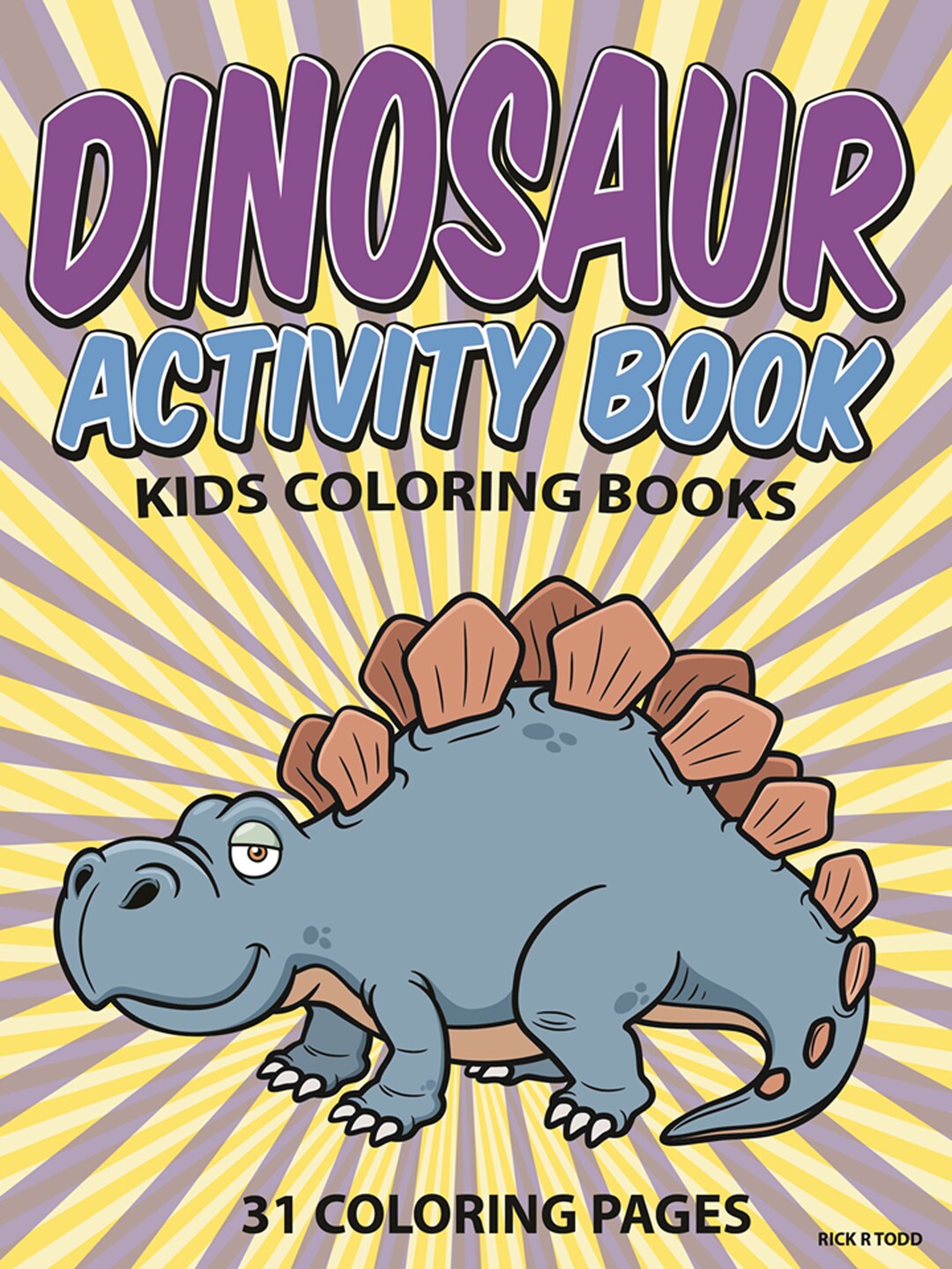 Kids Coloring Book Digital Download Ages 4-8 Dinosaurs Custom Coloring ...