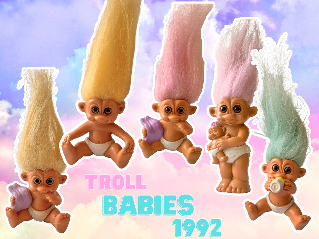TNT Trolls 1992 TROLL Babies Lot of 5 Baby Troll Figurines - Etsy