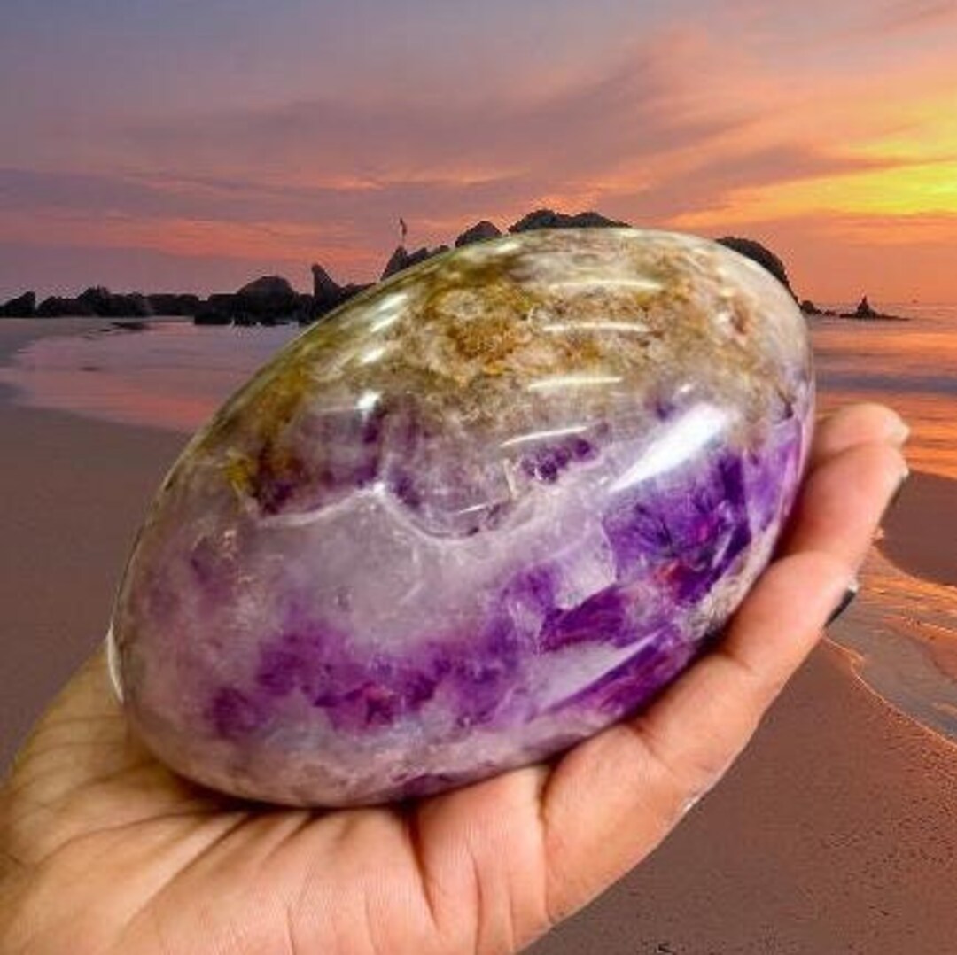 Auralite 23 Crystal Shiva Lingam Red Hematite Tip & Sunken Record ...