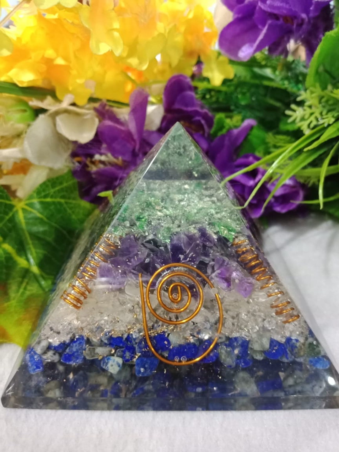 3 Steady Income Orgone Pyramid 90 MM Moldavite-amethyst - Etsy Canada