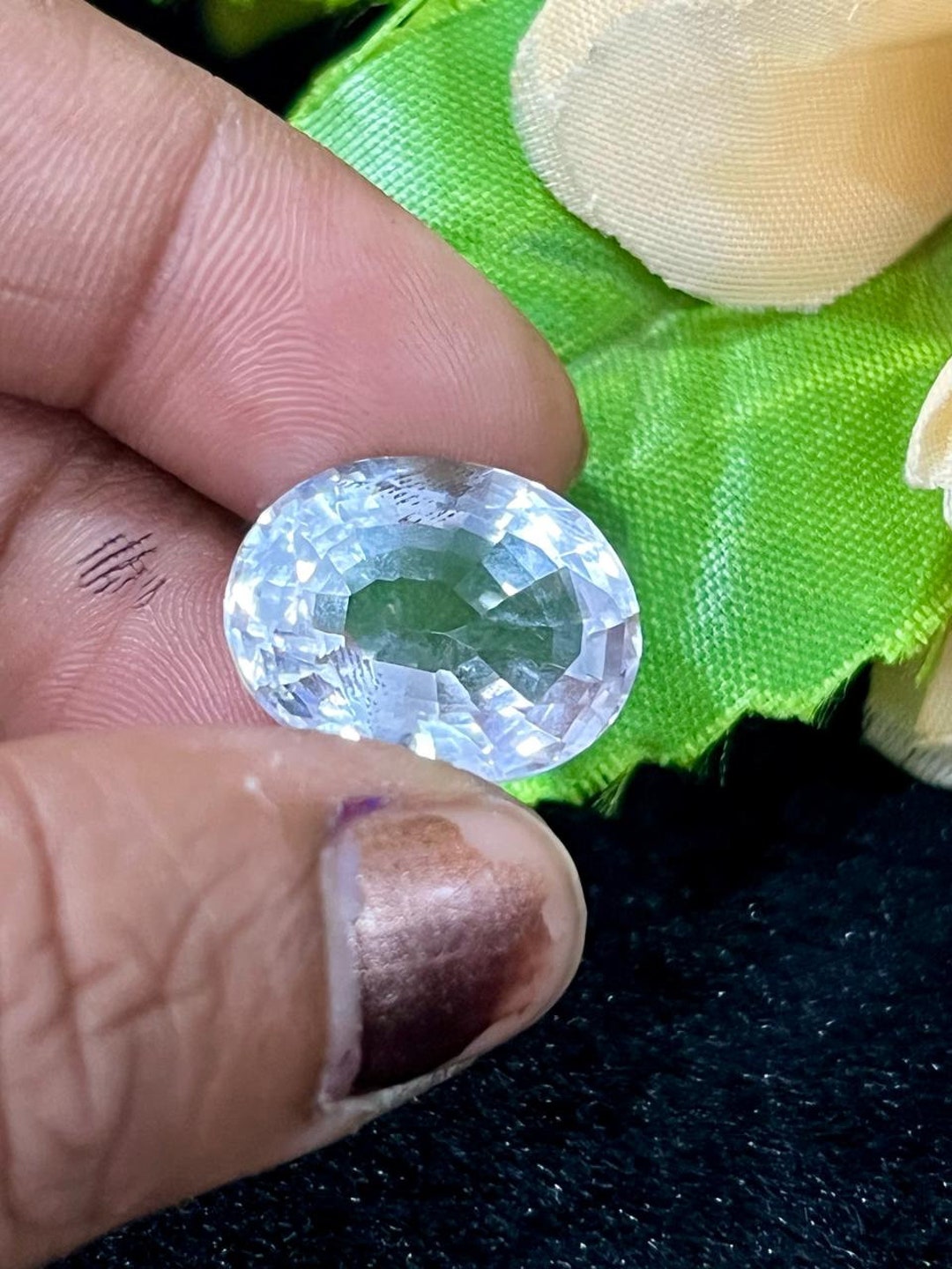Very Rare Castorite/clear Petalite Faceted Gemstone 13 Ct Oval Shaped ...