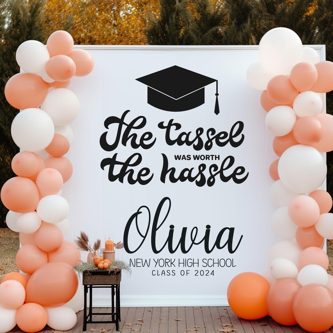 Custom Graduation Party Backdrop graduation Photo Backdrop Class Photo ...