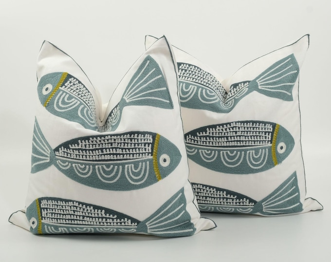 Wool Pillow, Fish Pillow, Cabin Decor, Lodge Decor, Fishing Lodge ...