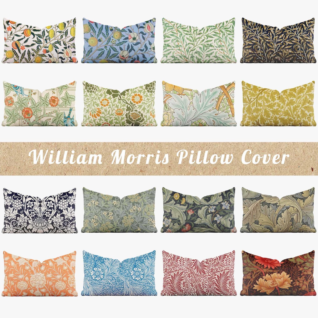 William Morris Throw Pillow Cover in 7 Sizes, Morris Art Square ...