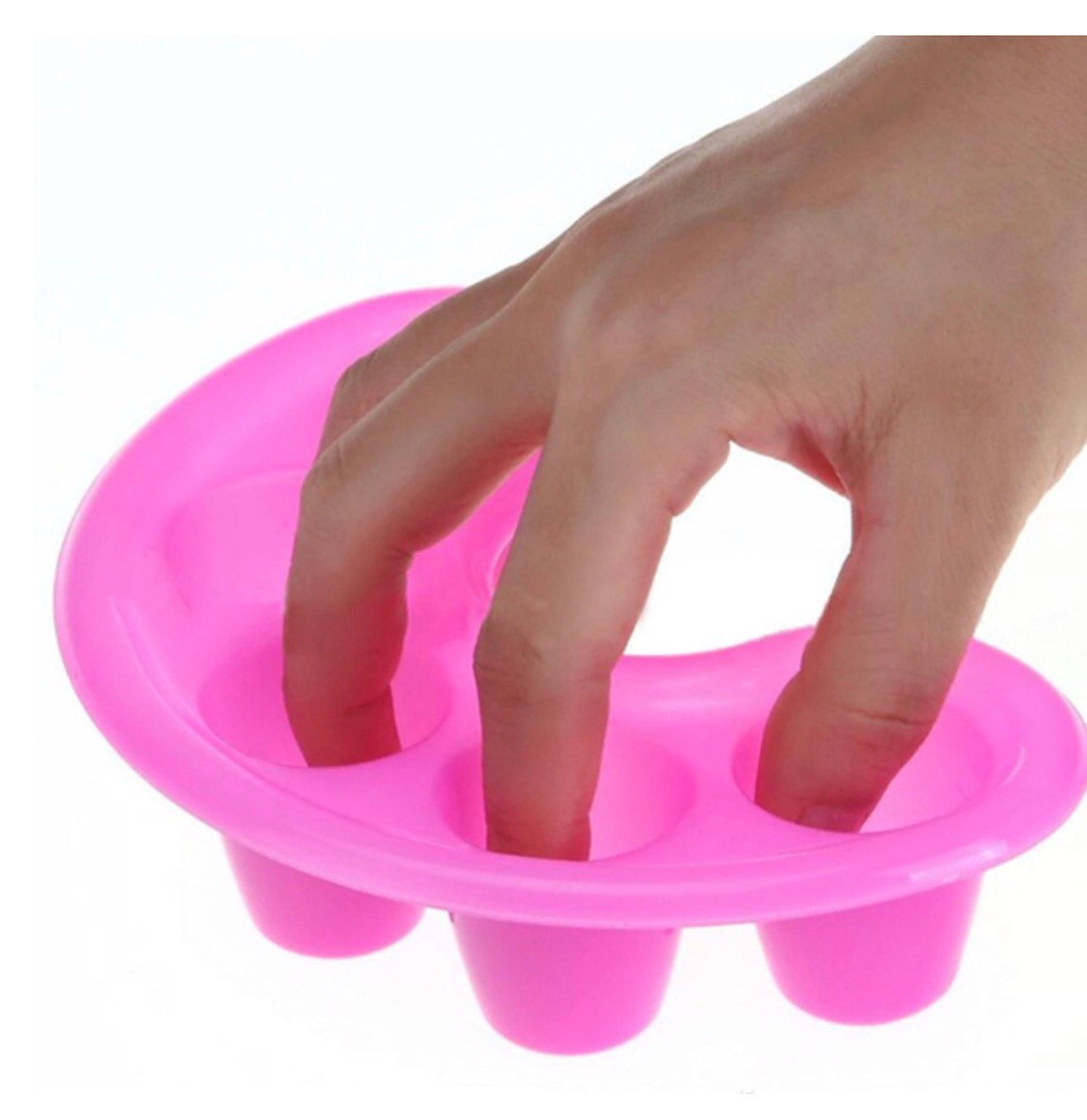 Pink 5-Finger Soak Off Manicure Bowl | Etsy