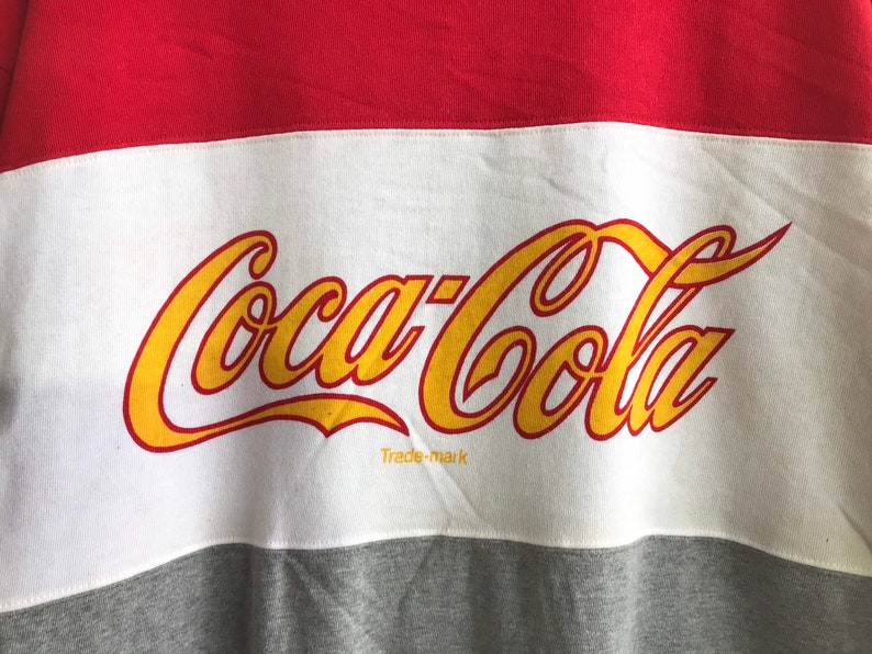 Vintage 80s Coca Cola Sweatshirt Tri Colour Way Coca Cola Logo | Etsy