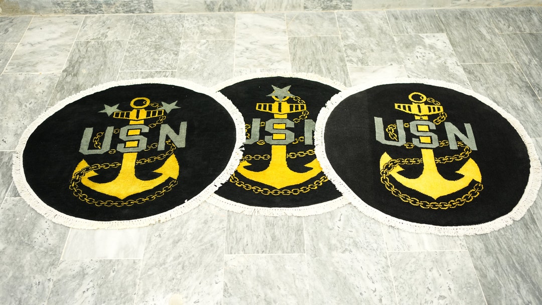 Pack of 3 US Navy Chief Petty Officer Handmade Rugs | Master, Senior ...