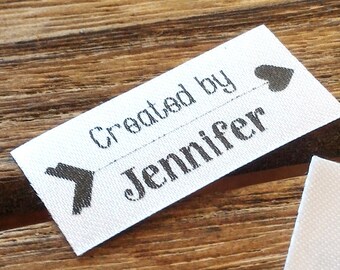 100-1000 Pcs Iron on Labels Custom Clothing Fabric Label | Etsy