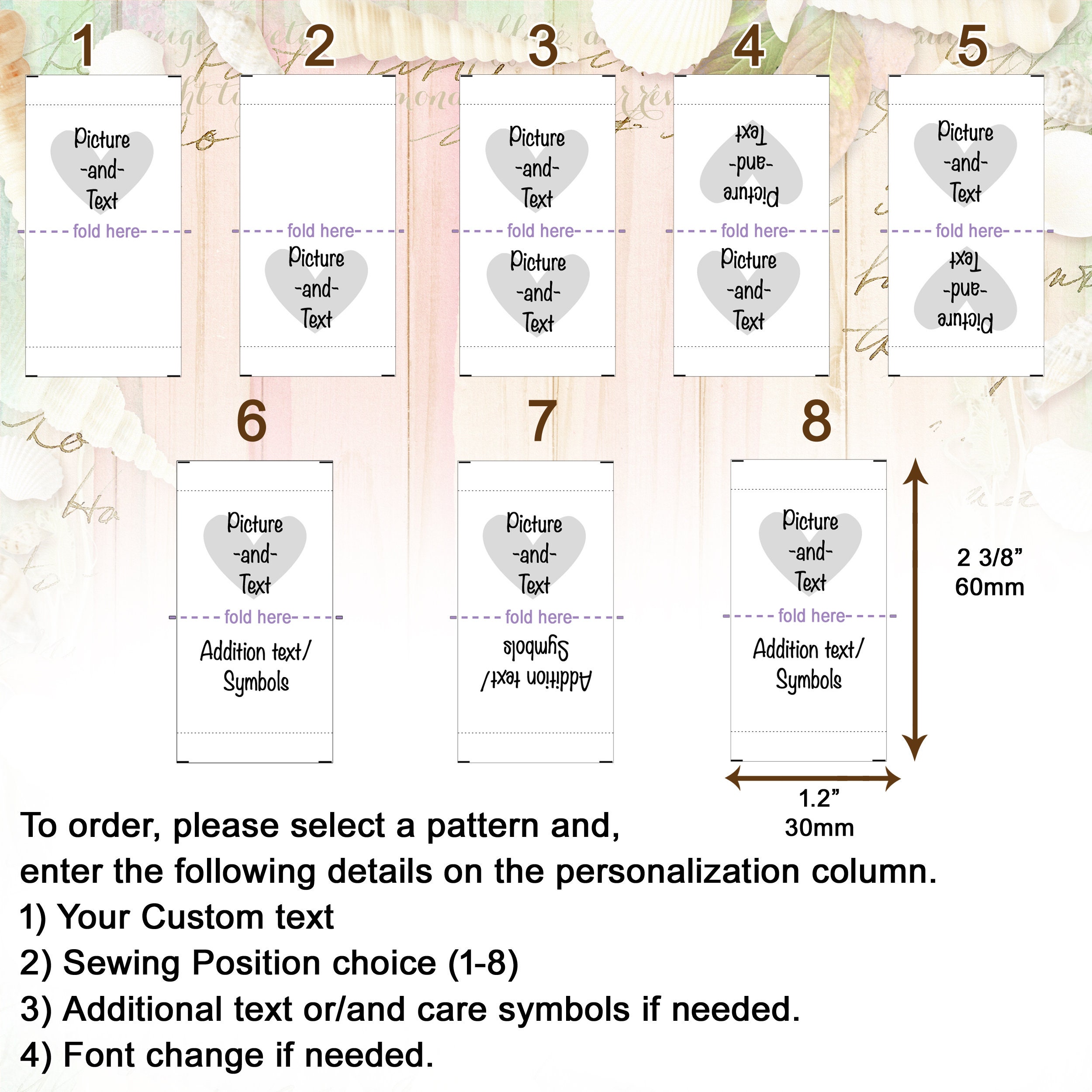 PREDESIGNED Custom Sewing Label Personalized LOGO Fabric - Etsy