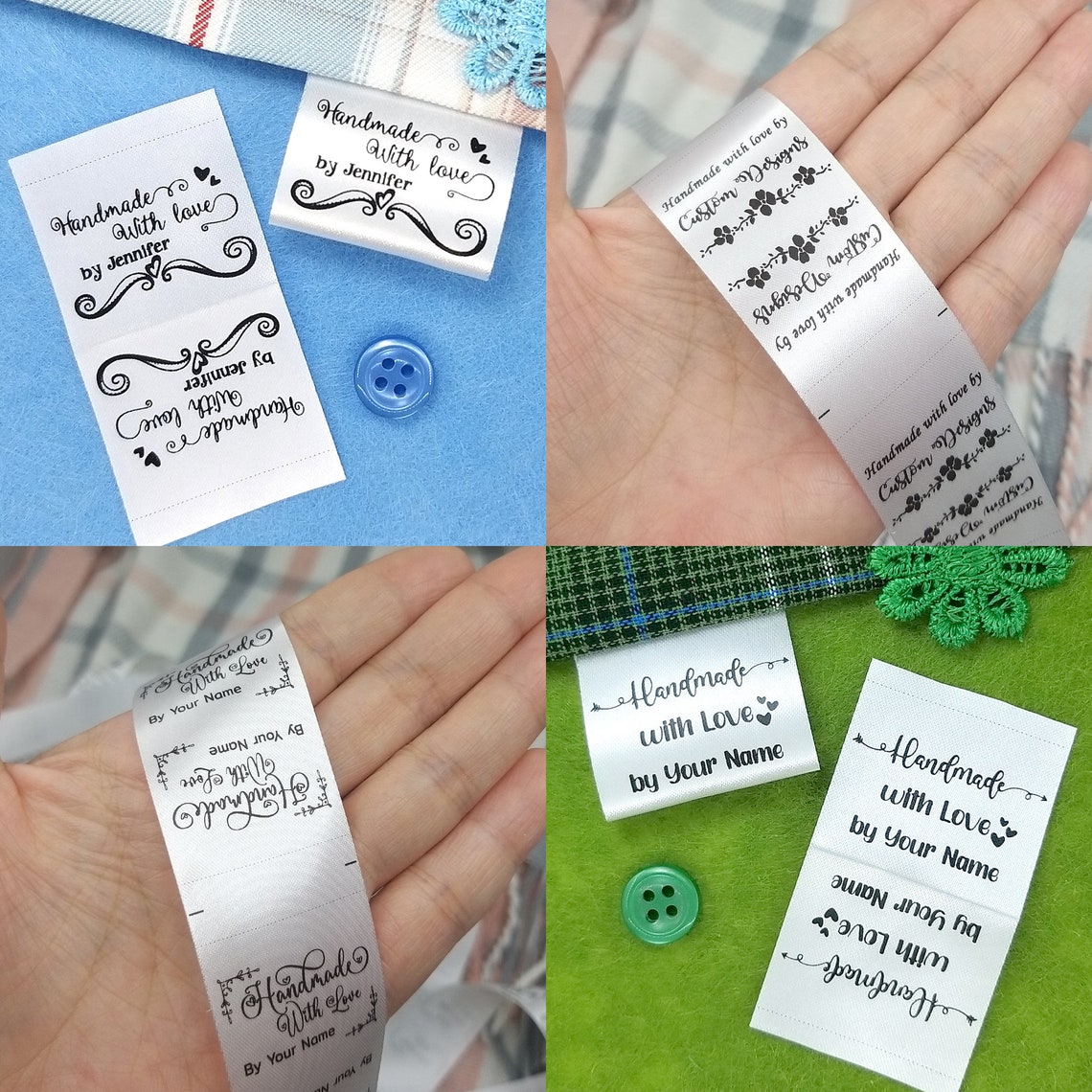 PREDESIGNED Custom Sewing Label Personalized LOGO Fabric - Etsy