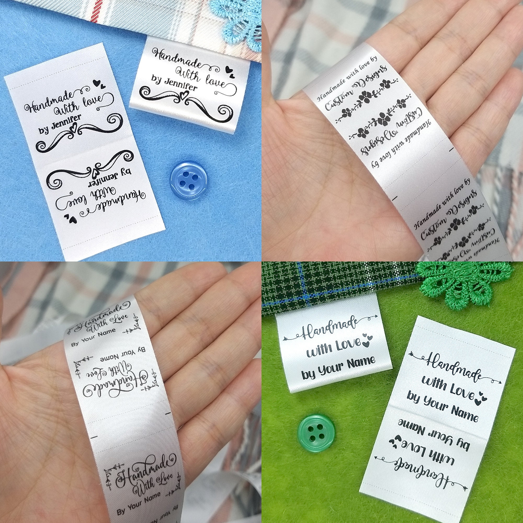 PREDESIGNED Custom Sewing Label Personalized LOGO Fabric - Etsy