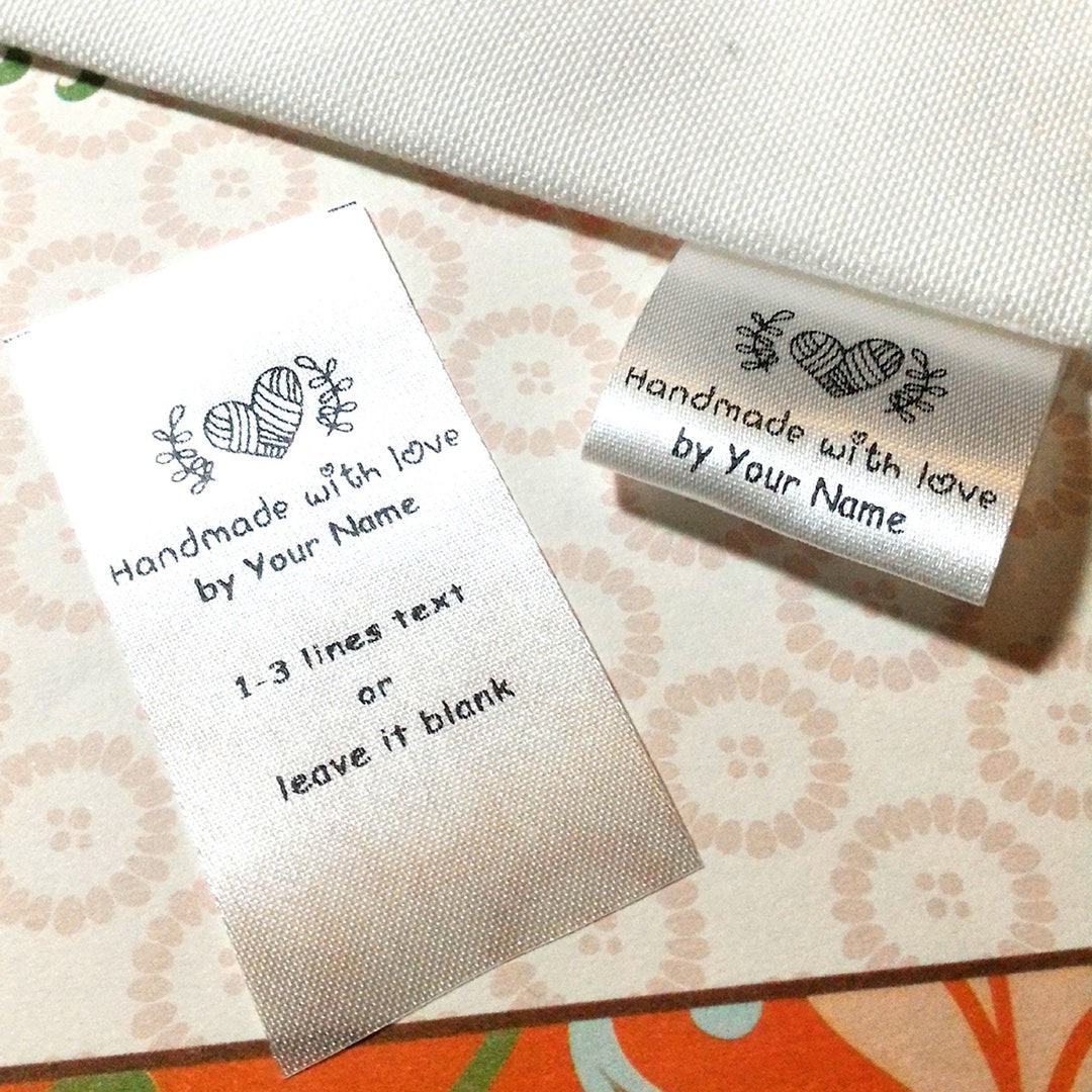 100-1000 Pcs Custom Fabric Label Sew on Label Folding Sewing Clothing ...