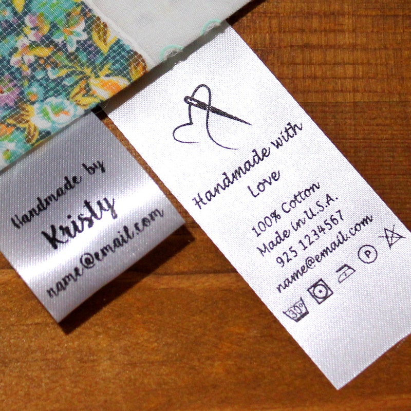 Custom Satin Labels - Etsy