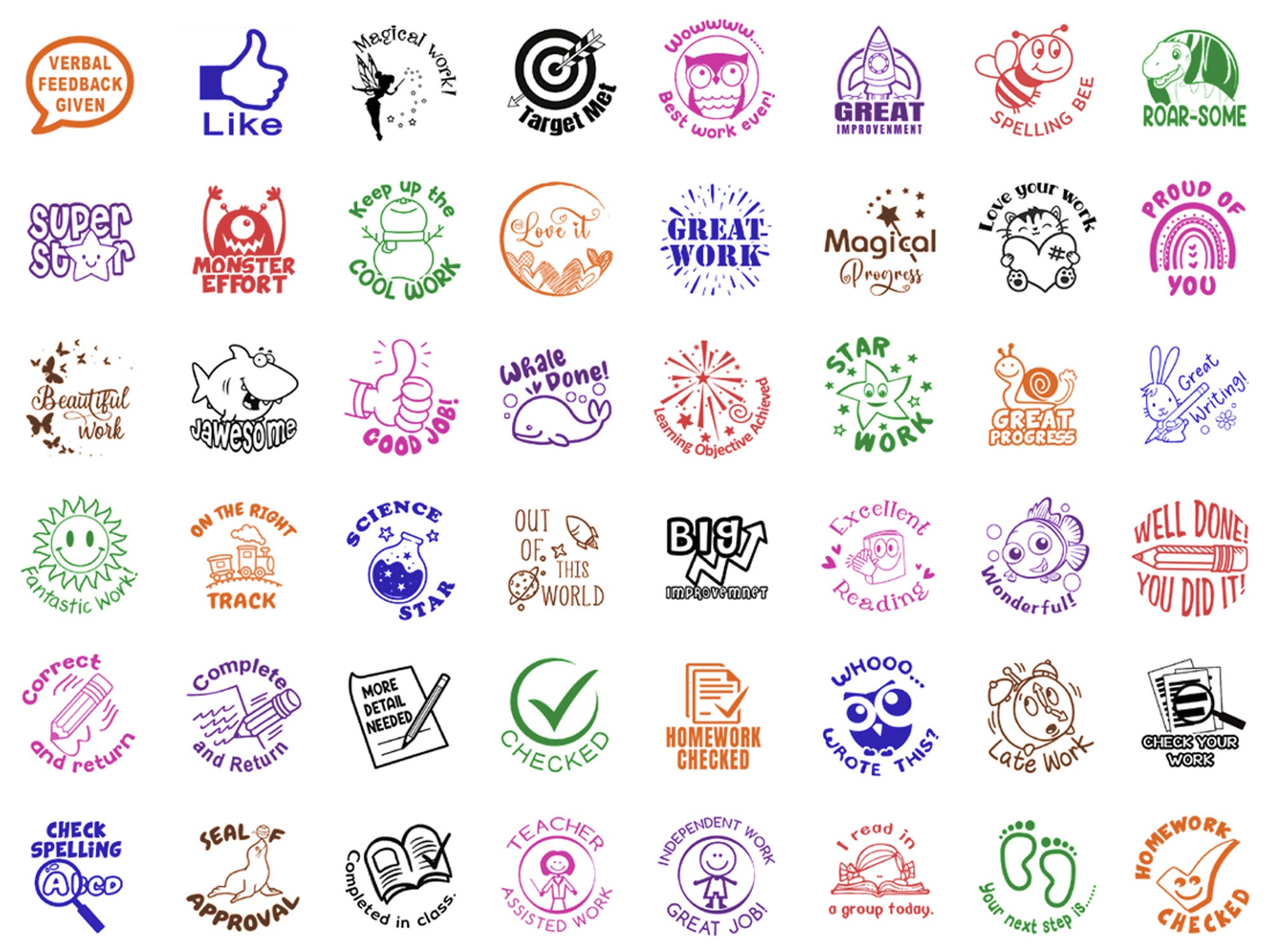 Unique Design Teacher Stamp. 64 Design. You Pick Ink Color. - Etsy ...