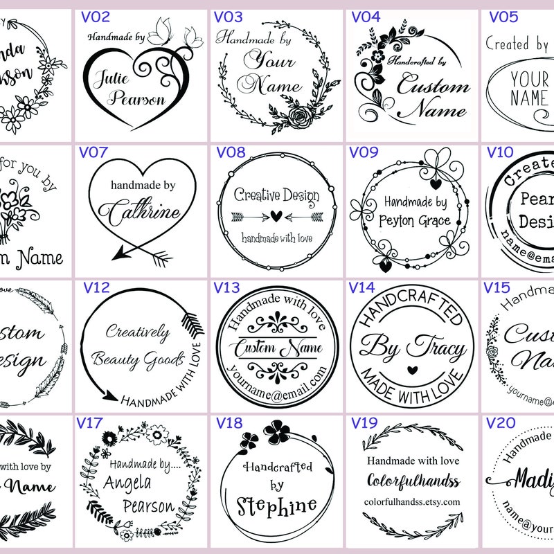 Personalized Handmade by Stamp - Etsy