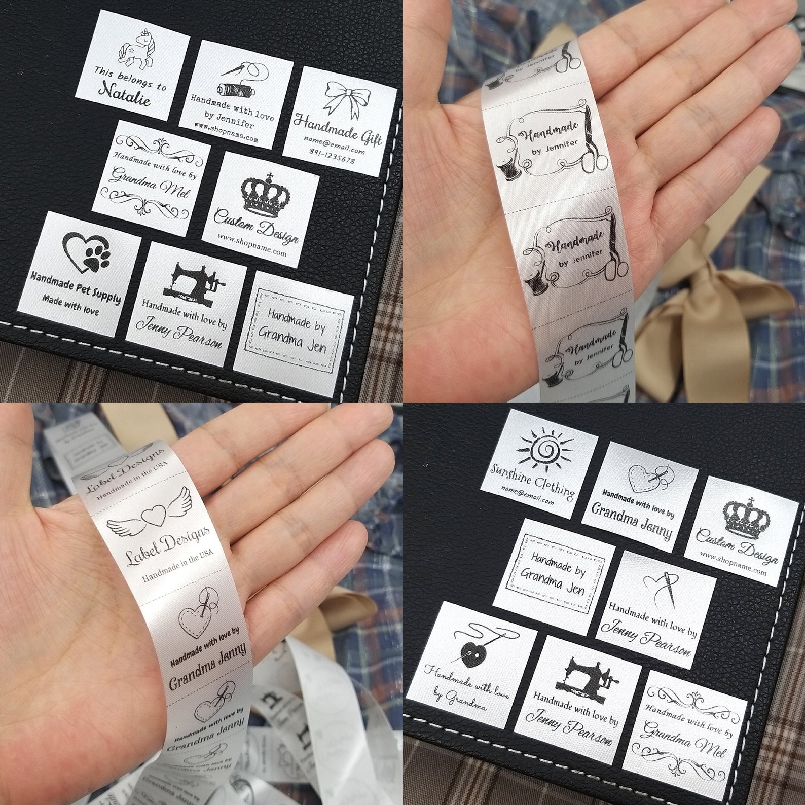 Set of 100pcs Iron on Labels Personalized Logo Custom Clothing - Etsy