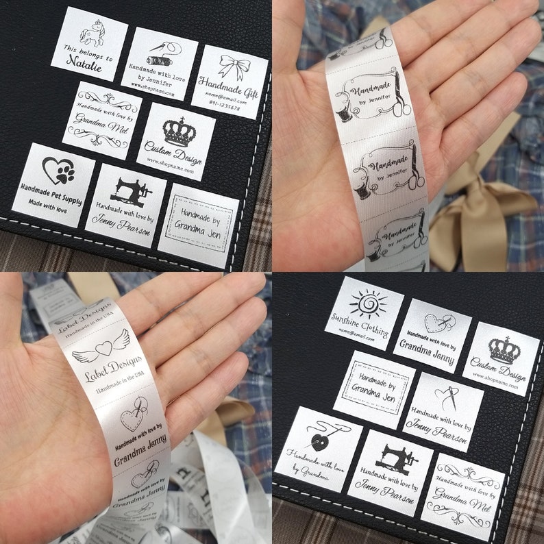 Set of 100pcs Iron on Labels Personalized Logo Custom Clothing - Etsy