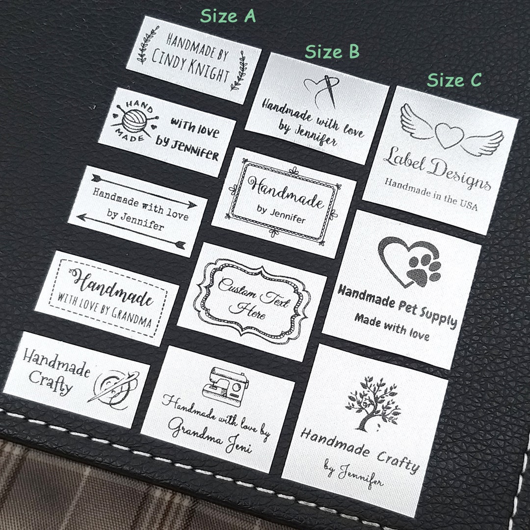 Set of 100pcs Iron on Labels Personalized Logo Custom Clothing Label ...