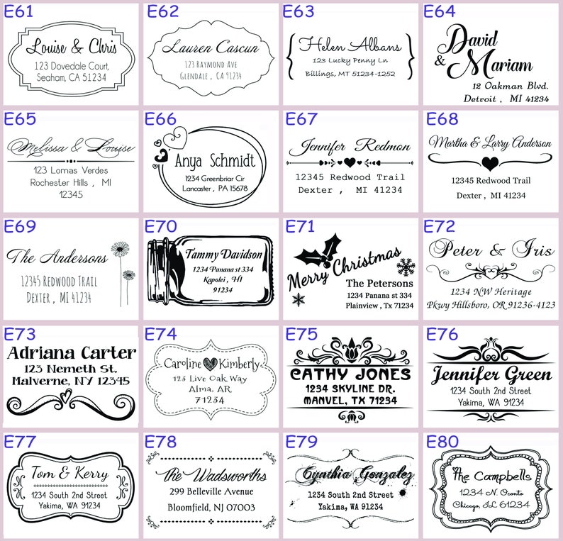 Custom Self Inking Stamp Personalized Address Stamp Wedding - Etsy